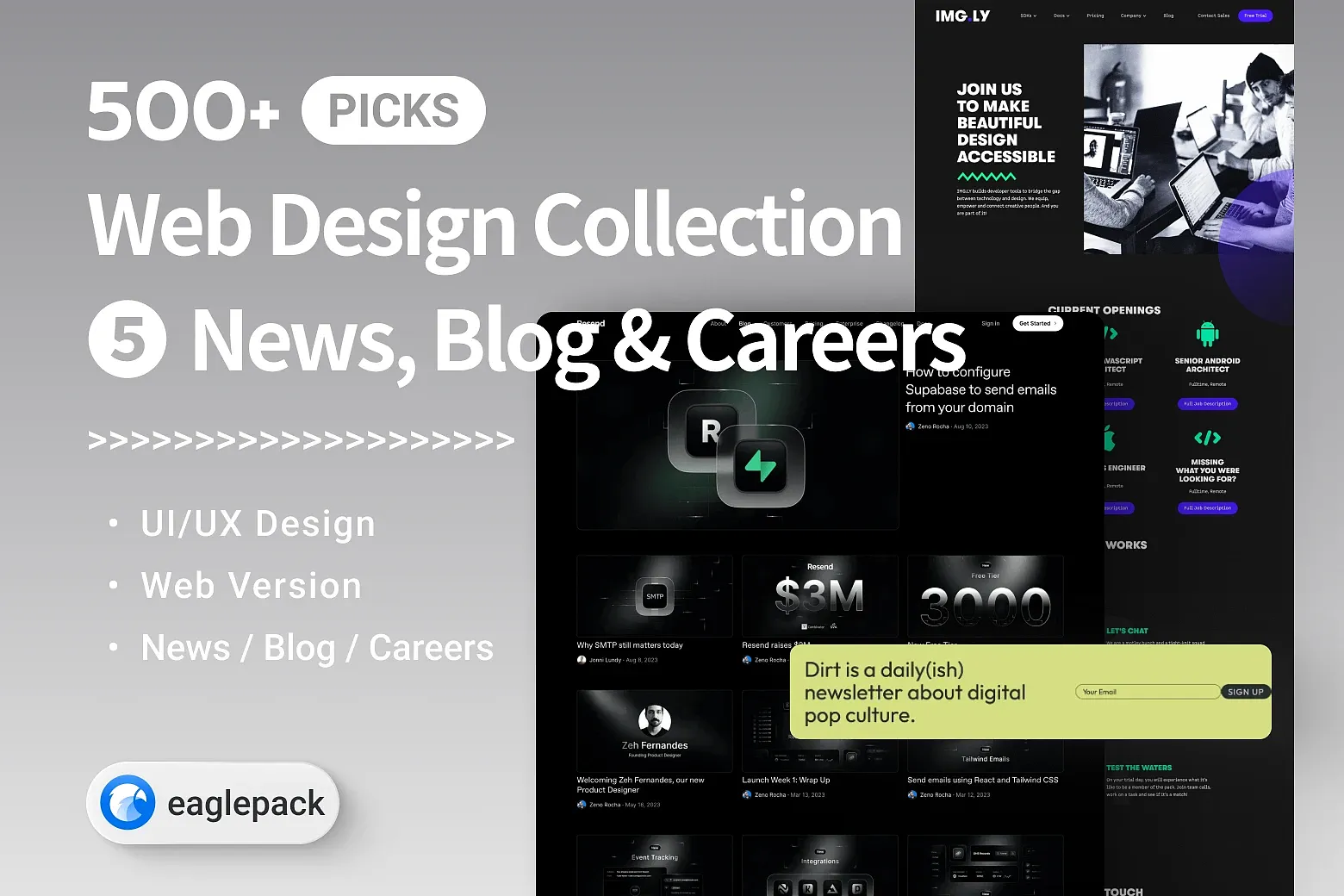 Curating Over 500 News Blog and Career Page Designs for Inspiration ...