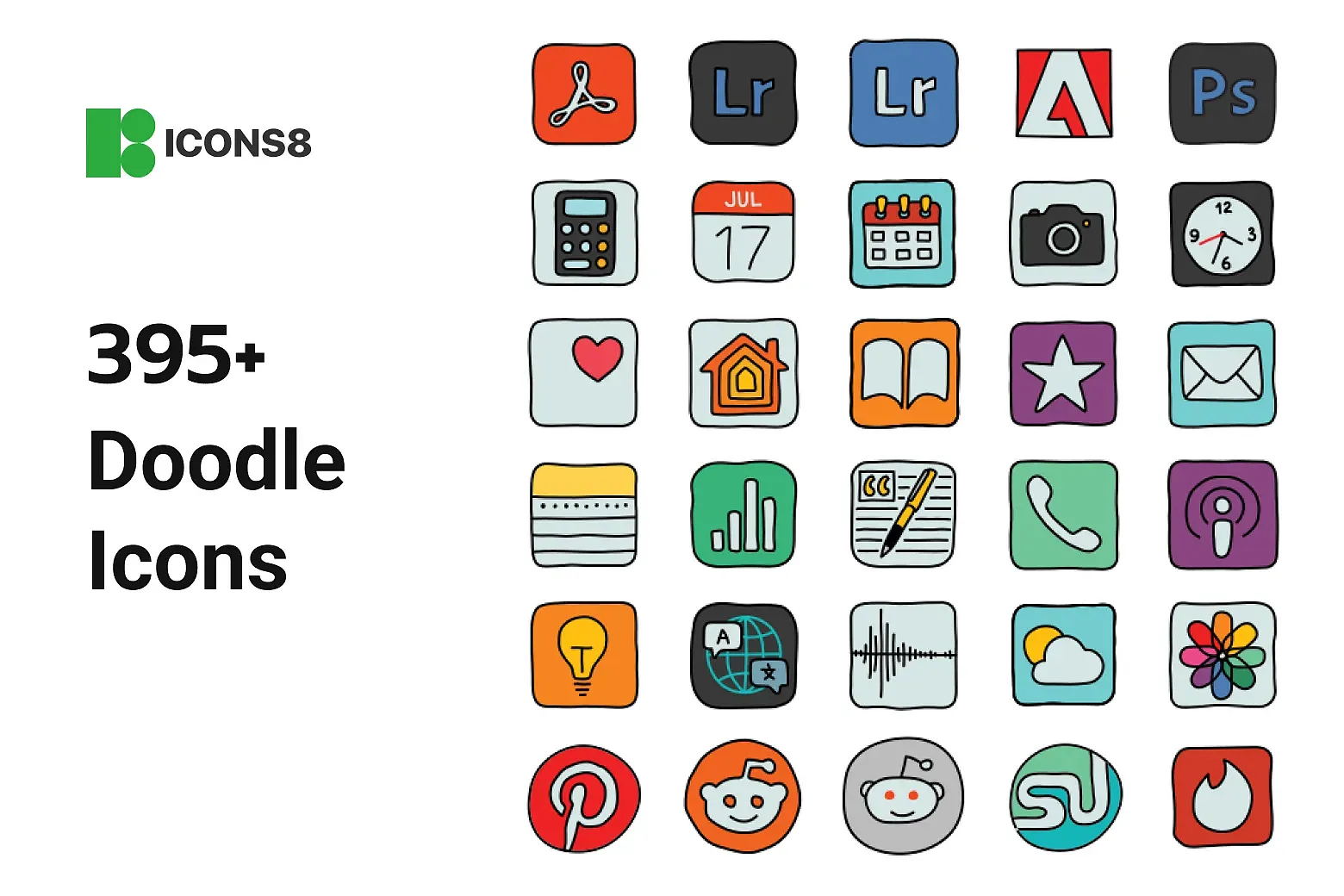 Enhance Your Website's Look with 390+ Doodle Style Icons! | Eagle Community